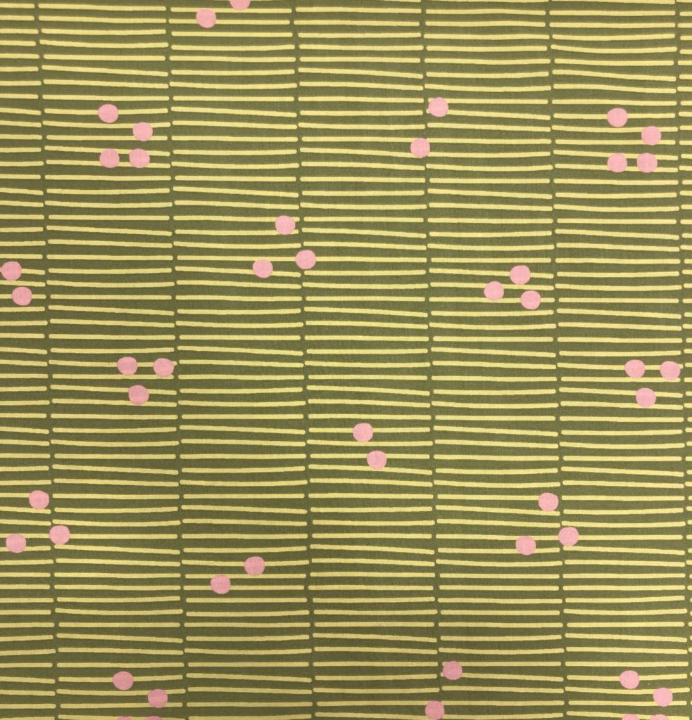 Tissu coton broken stripe vert nerida hansen - Les aiguilles de Lulu