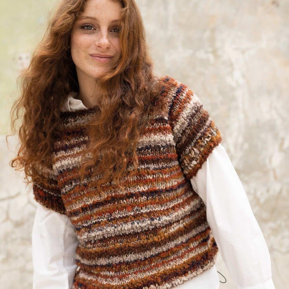 Kit tricot Pull sans manches Funk Katia Yarns - Les aiguilles de Lulu