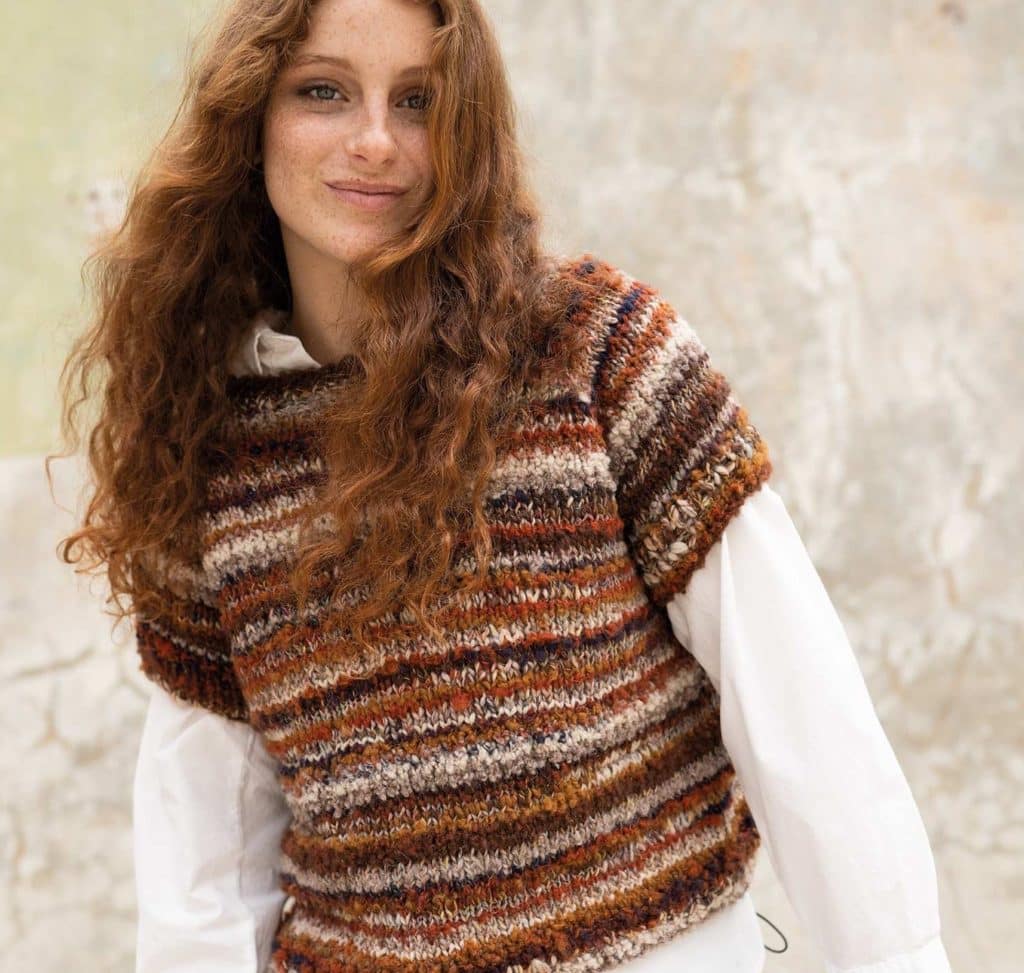 Kit tricot Pull sans manches Funk Katia Yarns - Les aiguilles de Lulu