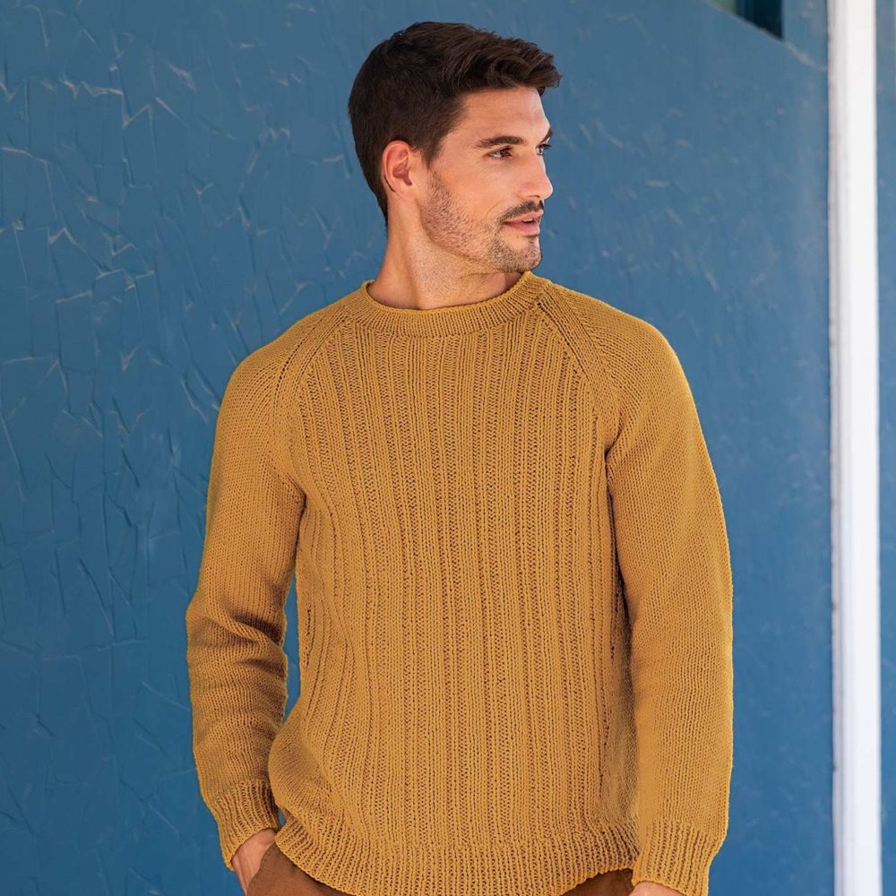 Kit tricot pull homme Alabama Katia Yarns - Les aiguilles de Lulu